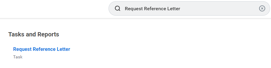 Requesting a reference in Workday – Central Support